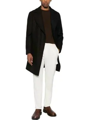 Tagliatore Pleated Corduroy Cargo Trousers - Neutrals
