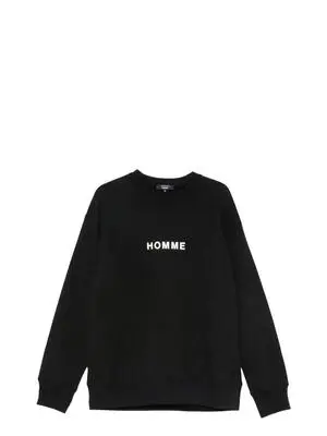 Comme Des Garçons Logo Print Sweatshirt - Black