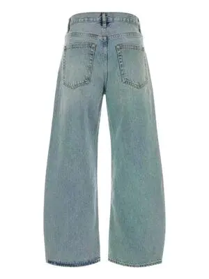 FRAME The Bow Crop Wide-leg Jeans - Blue
