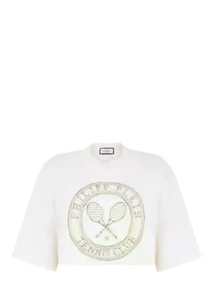 PHILIPP PLEIN Philipp Plein Embellished Cropped T-Shirt