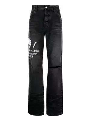 Amiri Arts District Straight-leg Jeans - Black