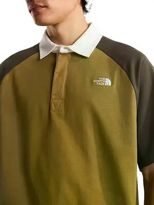 The North Face Colour-block Raglan-sleeve Polo Shirt - Green