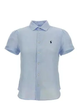 Polo Ralph Lauren Polo Ralph Lauren Embroidered Logo Short-Sleeved Shirt Blue