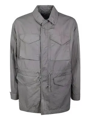 Comme Des Garçons Drawstring-waist Multi-pocket Jacket - Grey