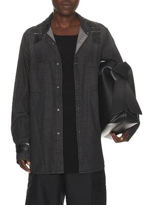 MAISON MARGIELA Long-sleeved Shirt - Medium Black