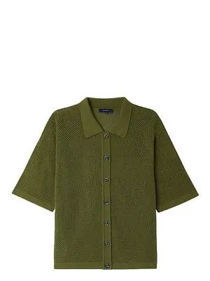 Soeur Davon Knitted Merino-wool Top - Absinthe