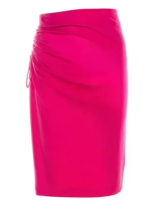 Escada Ruched Detail Pencil Skirt - Pink