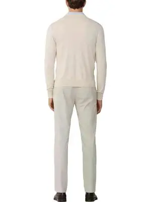 HACKETT LONDON Embroidered-logo Crew Neck Sweater - Neutrals