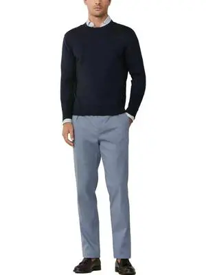 HACKETT LONDON Elbow-patch Crew-neck Sweater - Blue