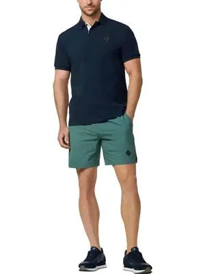 HACKETT LONDON Striped-placket Polo Shirt - Blue
