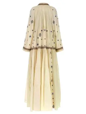FORTELA Arsia Embroidered Maxi Dress - Neutrals