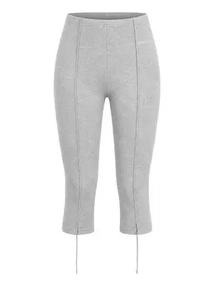 Vetements Cropped Trousers With Drawstring Hem - Grey