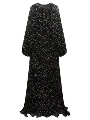 Dorothee Schumacher Dancing Dots Long-sleeve Maxi Dress - Black
