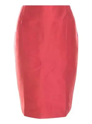Escada Silk Pencil Skirt - Red