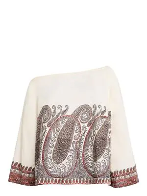 BOTEH Cassia Off-the-shoulder Paisley Cotton-blend Top - Multi