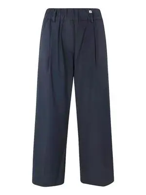 MYTHS Elasticated Waist Straight Trousers - Blue