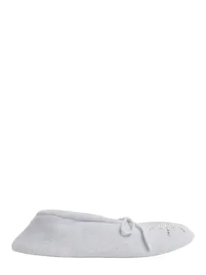 WILLIAM SHARP Embellished Cashmere Dolly Slippers - Blue