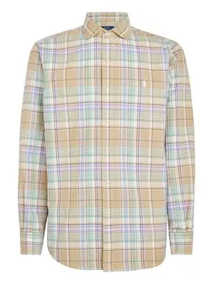 Polo Ralph Lauren Cotton Check Polo Pony Shirt - Beige