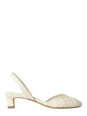 CastaÑer Aran Floral-jacquard Pumps - White