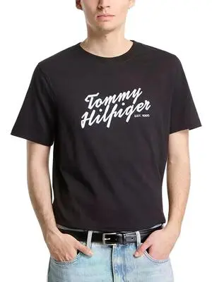Tommy Hilfiger Logo-print T-shirt - Black