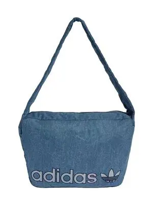 Adidas Shopper Washed Effect Logo-print Shoulder Bag - Blue