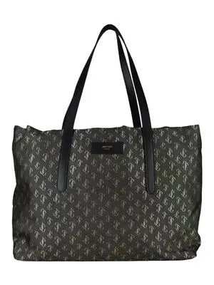 JIMMY CHOO Logo Monogram Shoulder Bag - Black