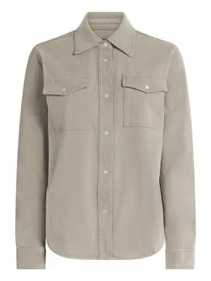 7 For All Mankind Cotton Twill Shirt - Green