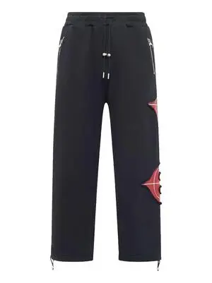 THUG CLUB New Rock Graphic-print Track Pants - Black