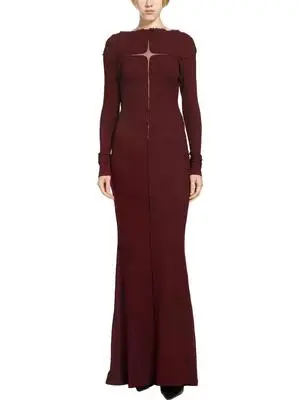 DAISY Slubbed-rib Maxi Dress - Red