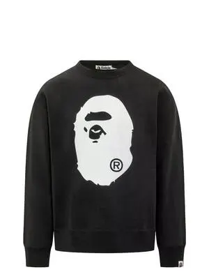 A BATHING APE Graphic Print Sweatshirt - Black