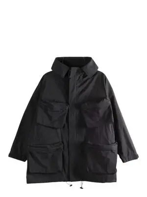 Y’s Hooded Multi-pocket Coat - Black