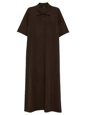 Seventy Short-sleeve Polo Maxi Dress - Brown