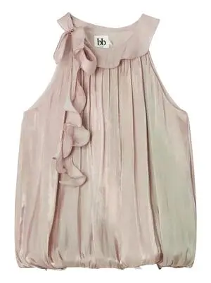 B+AB Ruffled Halterneck Blouse - Pink