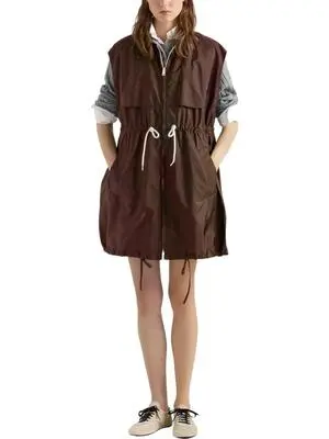 Prada Lightweight Re-nylon Mini-dress - Brown