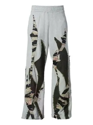 YUKI HASHIMOTO Patchwork-design Track Pants - Grey