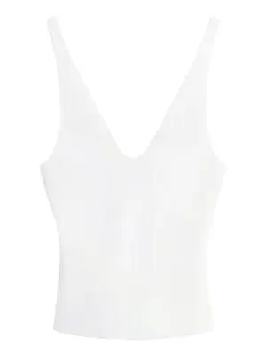 SCANLAN THEODORE Scanlan Theodore Ribbed Knit V-Neck Tank Top