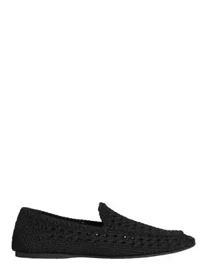 Dolce & Gabbana Woven Fabric Ariosto Slippers - Black