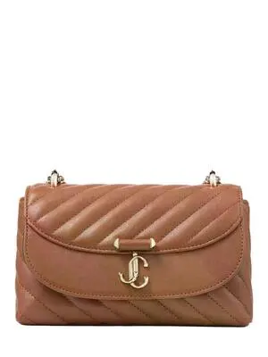 JIMMY CHOO Curve Quilted Leather Crossbody Bag - Brown