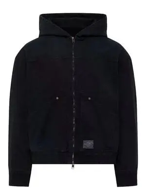 WOOYOUNGMI Hooded Denim Jacket - Blue