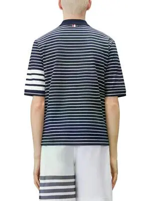 Thom Browne 4-bar Striped Polo Shirt - Blue