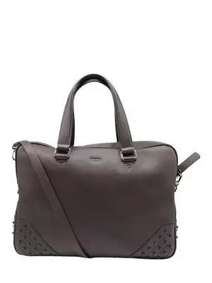 TOD'S Studded Briefcase - Brown