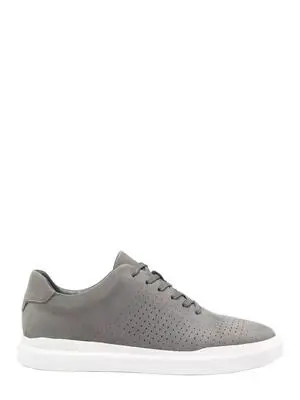 SERGIO MORETTI FIRENZE Perforated Leather Sneakers - Grey