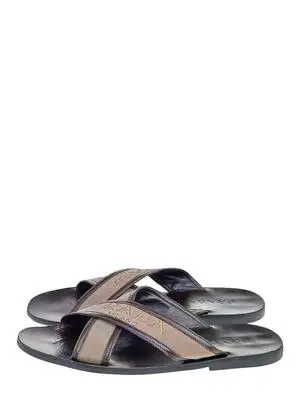 Prada Criss-cross Flat Sandals - Brown