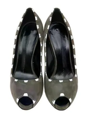 GIUSEPPE ZANOTTI 105mm Suede Heeled Pumps - Grey