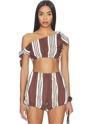 Posse Rosie Tie Top - Brown