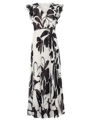 PHASE EIGHT Petite Uma Floral-print Woven Maxi Dress - Black Multi