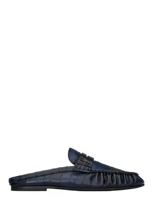 Saint Laurent Le Loafer Mules - Blue