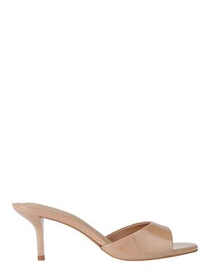 Steve Madden Kendrick Patent Leather Heeled Mules - Camel