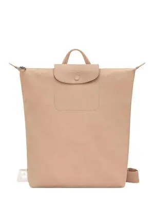 Longchamp Le Pliage Leather-trim Backpack - Neutrals
