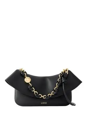 Loewe Ola Medium Embellished Leather Shoulder Bag - Black
